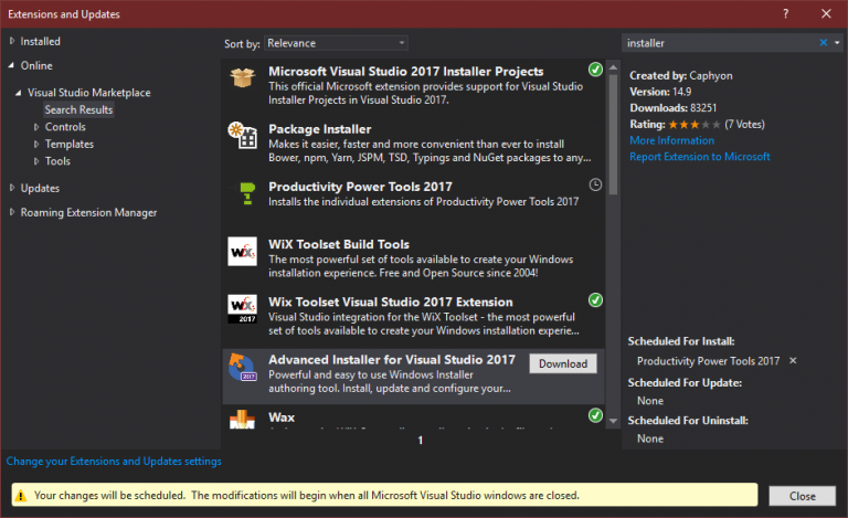 Visual Studio 2017 Installer Projects - Part 1 | TechnicaOne