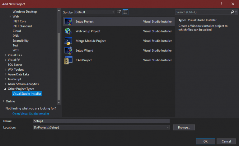 Visual Studio 2017 Installer Projects - Part 1 | TechnicaOne Visual Studio 2017 Installer Projects - Part 1 | TechnicaOne